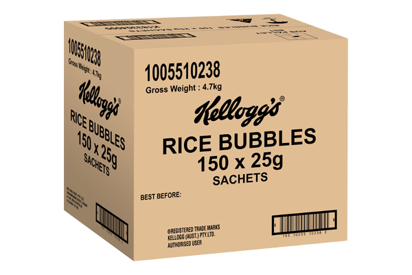 Kellogg's® Rice Bubbles® sachet 30x25g