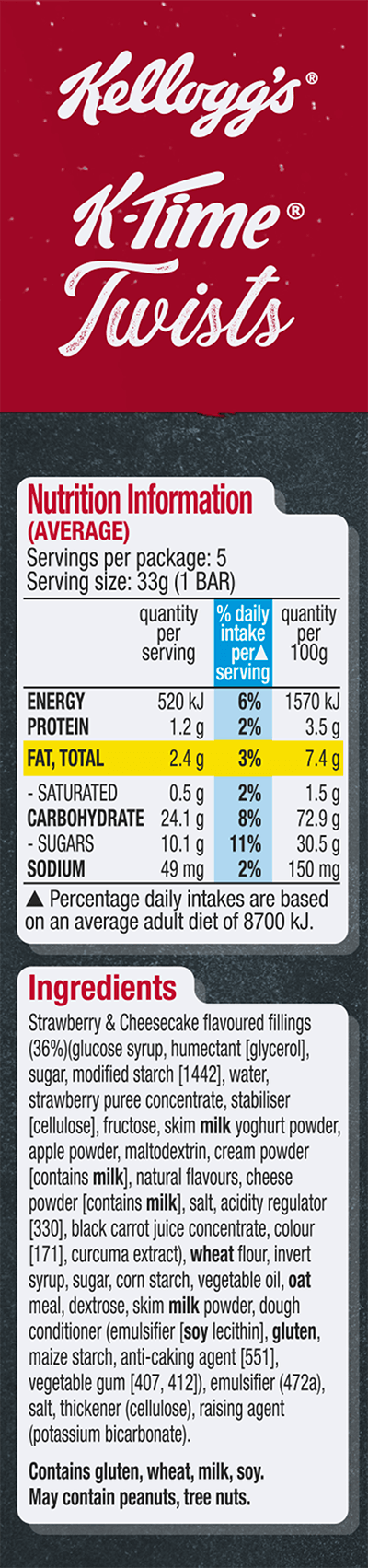 K-Time® Bakery Favourites - Strawberry Cheesecake Flavour Twists ...