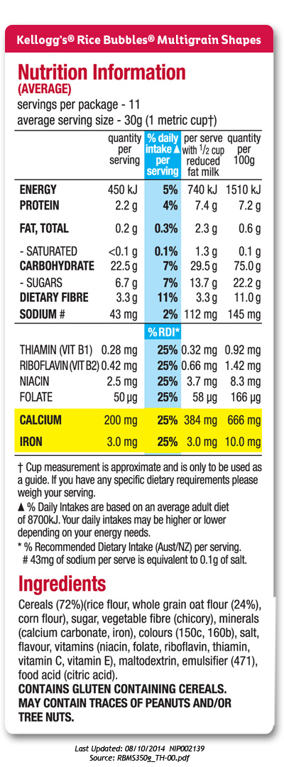 Kellogg’s® Rice Bubbles® Multigrain Shapes | Kellogg's Australia