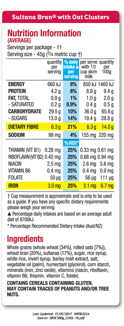 Kellogg's® Sultana Bran® with Oat Clusters | Kellogg's Australia