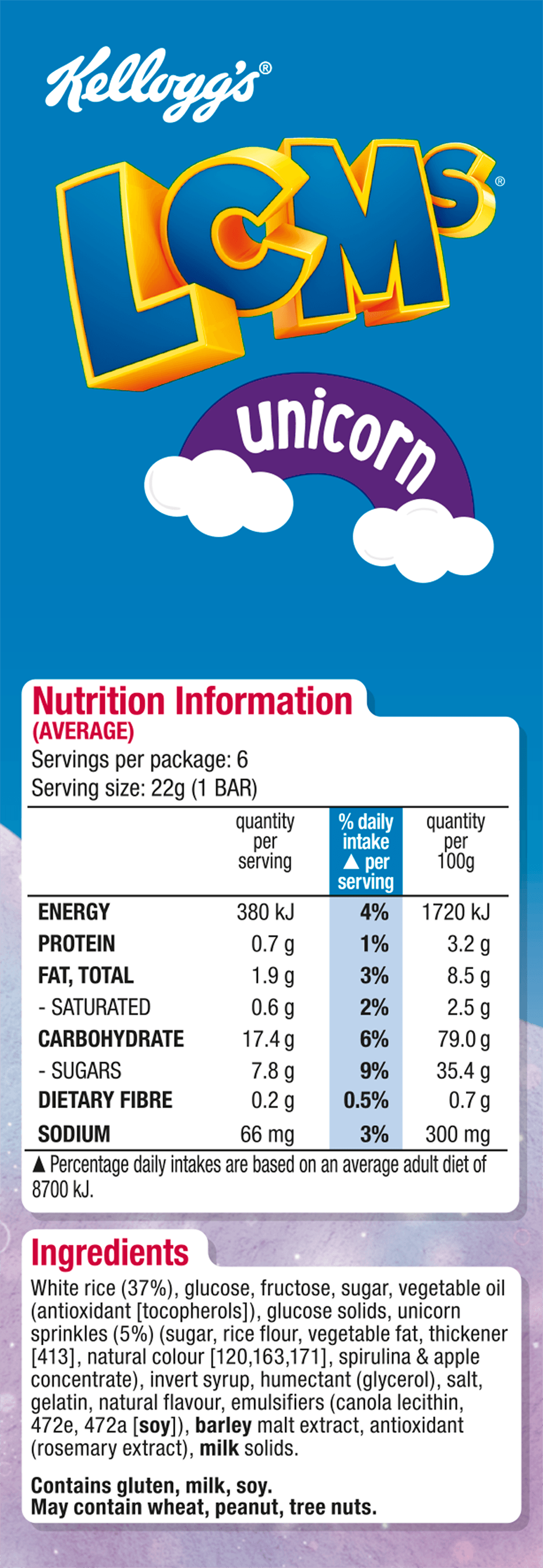 LCMs® Unicorn Bars | Kellogg's Australia