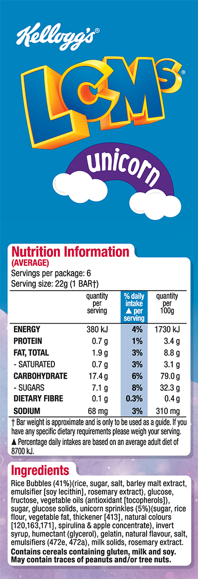 LCMs® Unicorn Bars | Kellogg's Australia