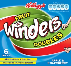 Fruit Winders Doubles Strawberry & Blackcurrant | Kellogg's