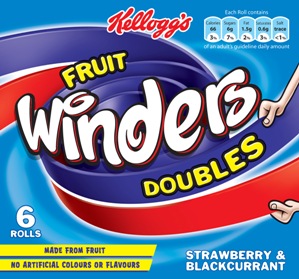 Fruit Winders Doubles Strawberry & Blackcurrant | Kellogg's