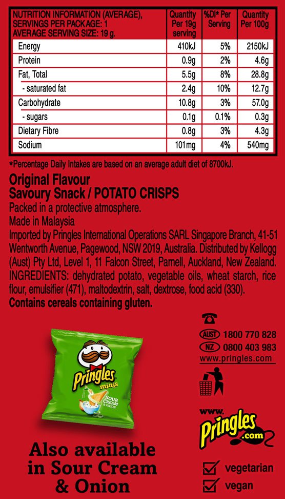 Pringles® Minis Original Potato Chips Multipack